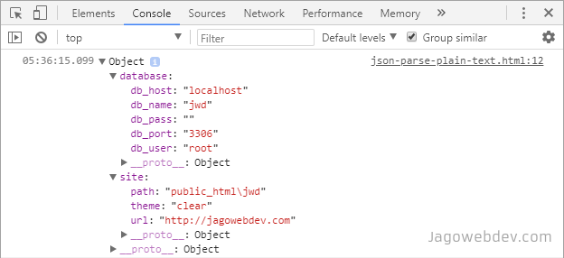 Parsing Data JSON Dengan Javascript Plain Text Jagowebdev